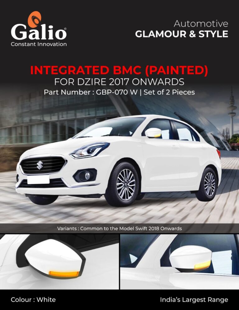 Shop Maruti Suzuki Dzire painted Integrated Blinking ORVM Cover
