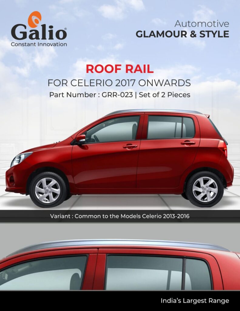 Buy Black Roof Rail for Maruti Suzuki Celerio - Superfluous Mart