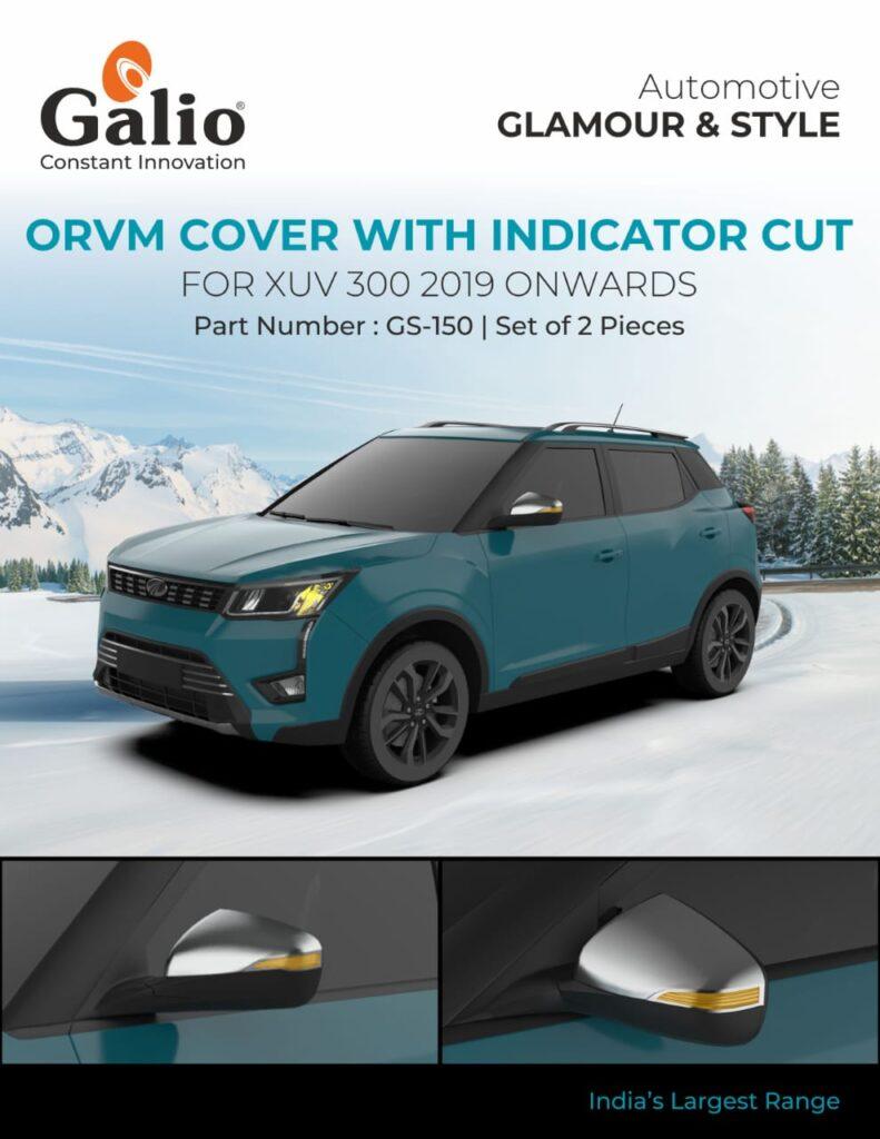Shop Mahindra XUV 300 ORVM Cover With Indicator Cut