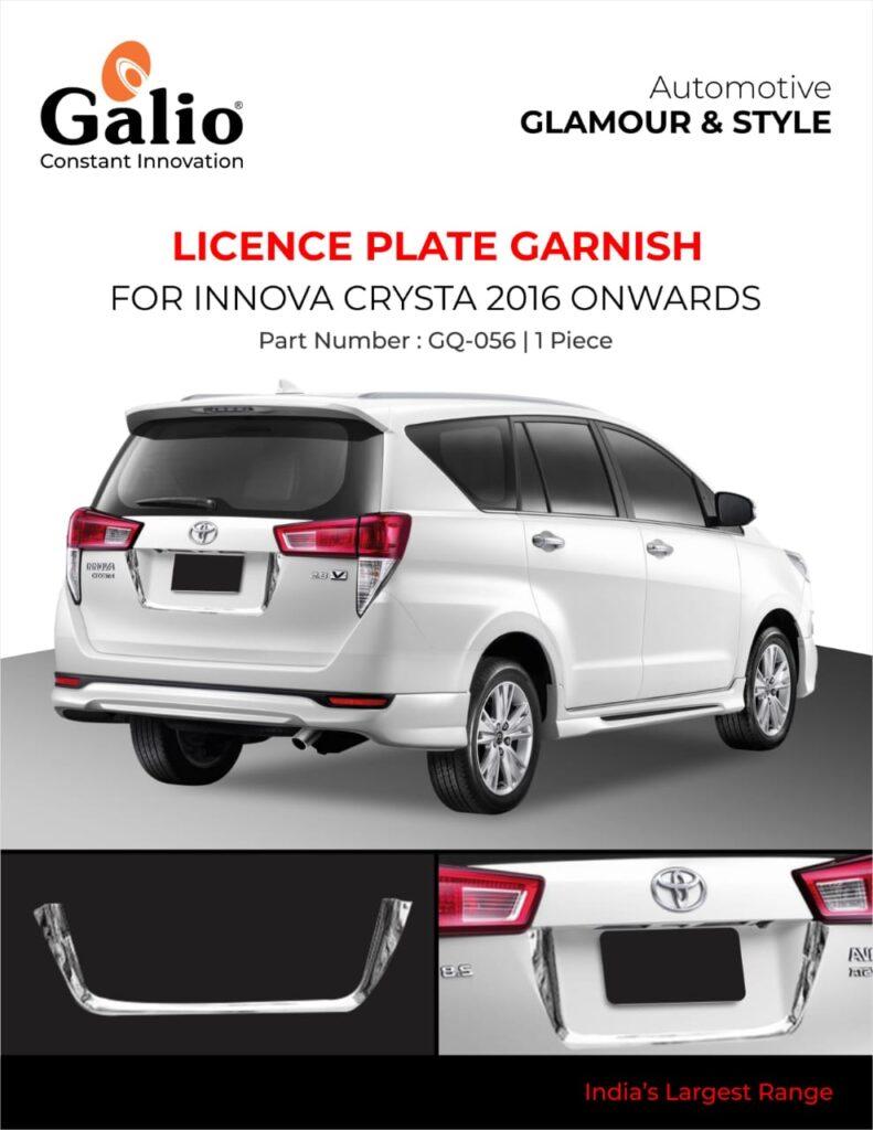 Buy Toyota Innova Licence Plate Garnish - Superfluous Mart