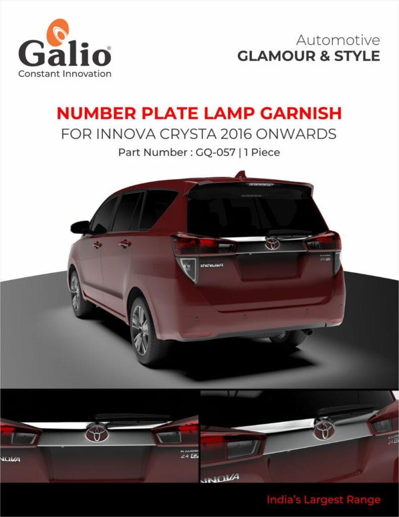 Buy Toyota Innova Number Plate Lamp Garnish - Superfluous Mart