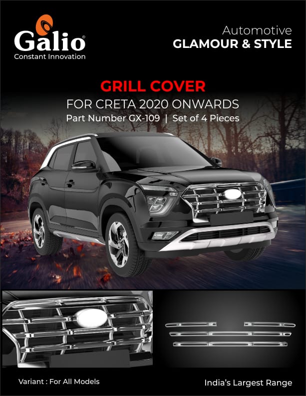 Buy Chrome finish Inner Grill for Hyundai Creta - Superfluous Mart