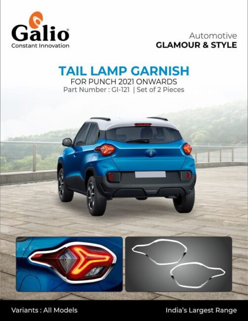 Buy Tata Punch Chrome Finish Tail Lamp Garnish - Superfluous Mart