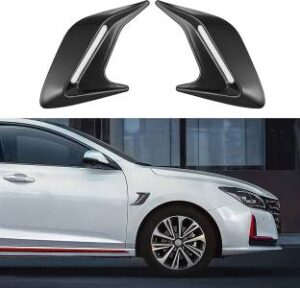 Black Universal Car Auto Decorative Air Scoop Flow Intake Hood Vent ...