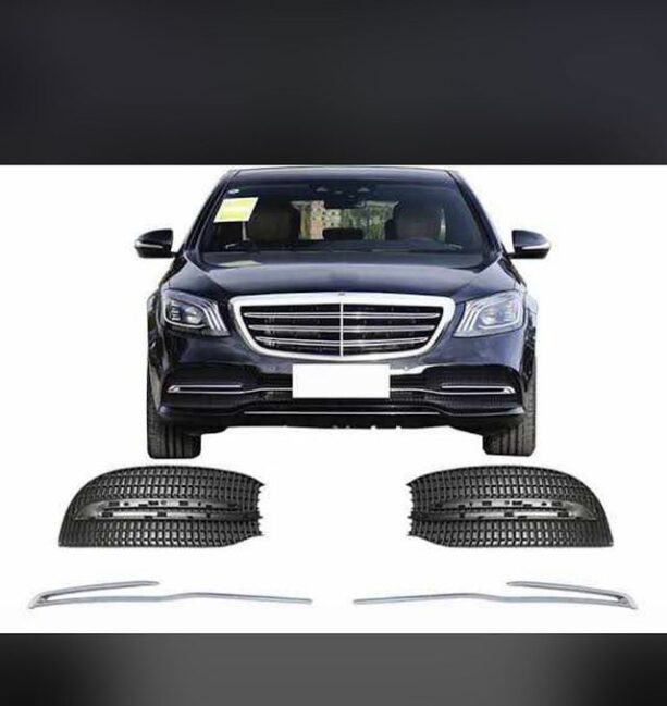 Front Fog Grill With Chrome Strips For Mercedes Benz S Class - Model ...