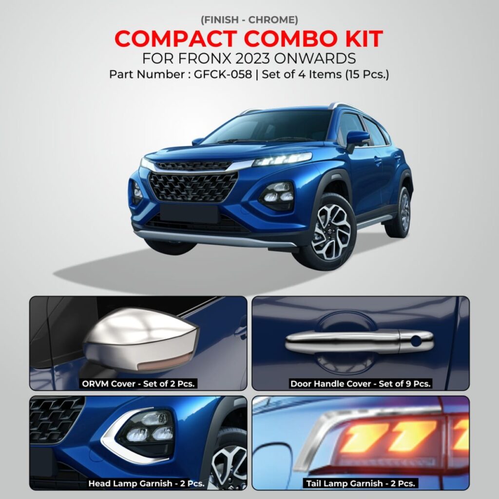 Chrome Finish Combo Kit For Maruti Suzuki Fronx