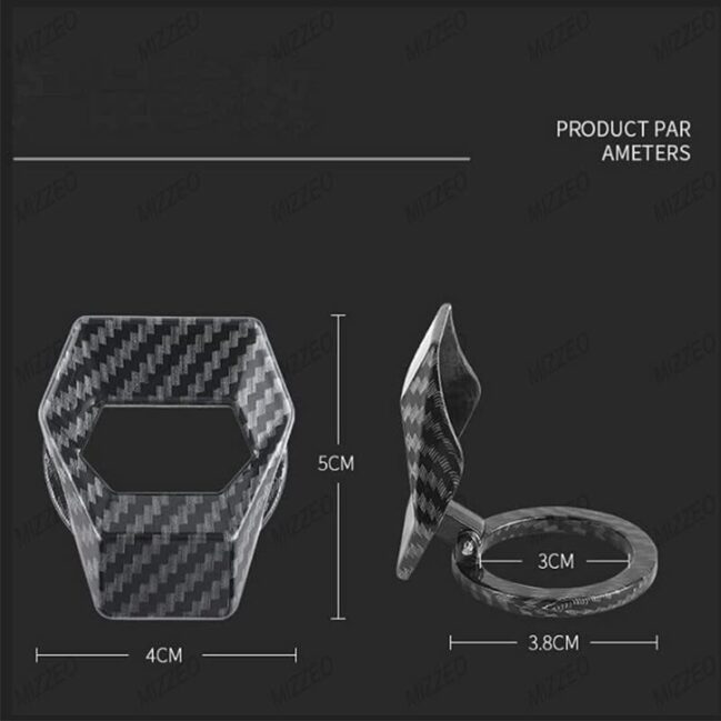 Carbon Fiber Car Engine Start-Stop Switch Lambo Style Button Cover