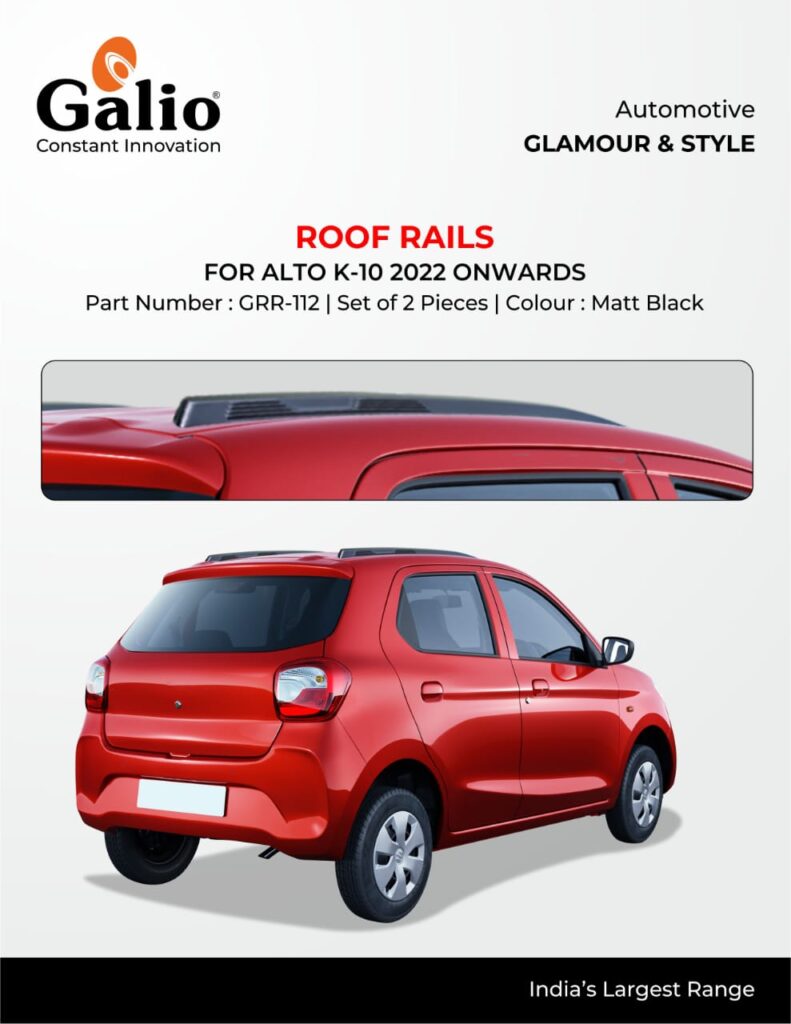 Roof Rails For Maruti Suzuki Alto K10 - Model 2022 Onwards