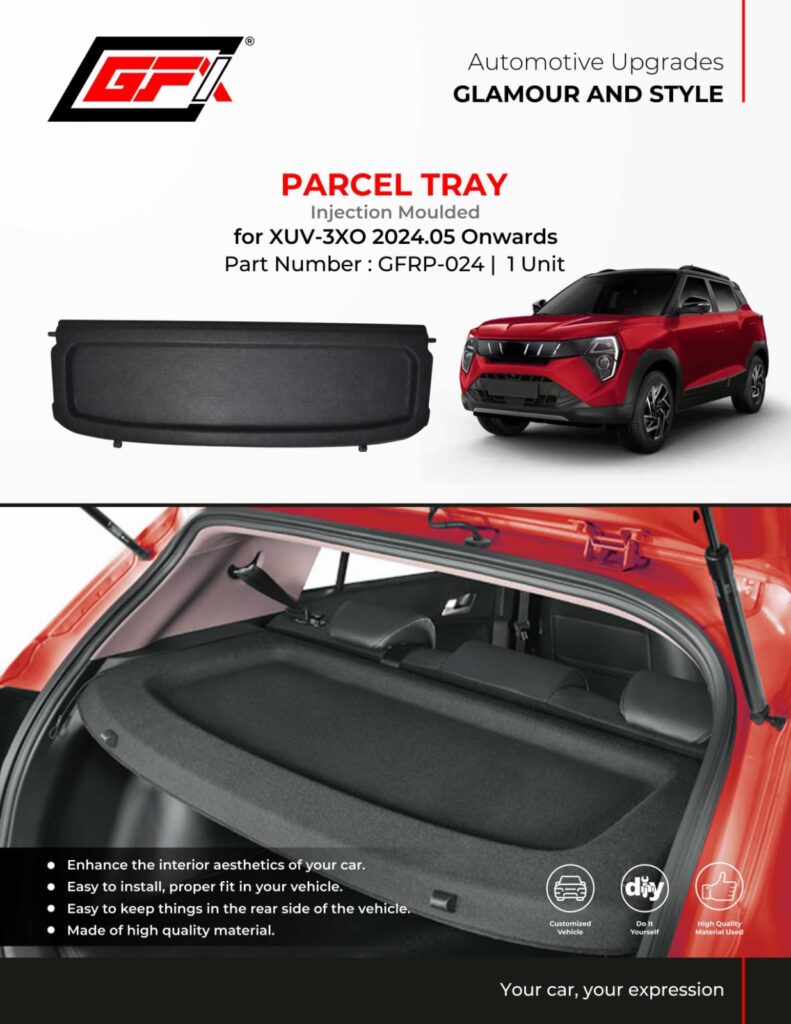 Parcel Tray For Mahindra 3XO - Model 2024 Onwards